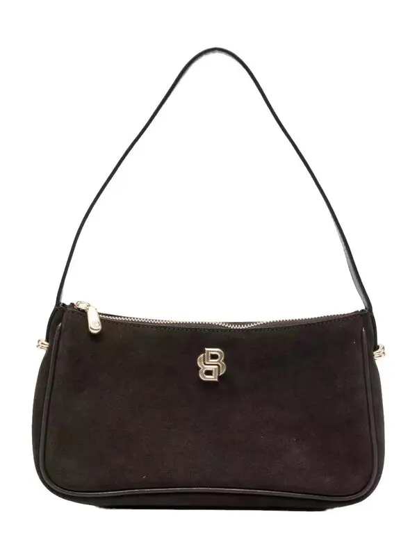 BOSS Logo Plaque Shoulder Bag - Brown