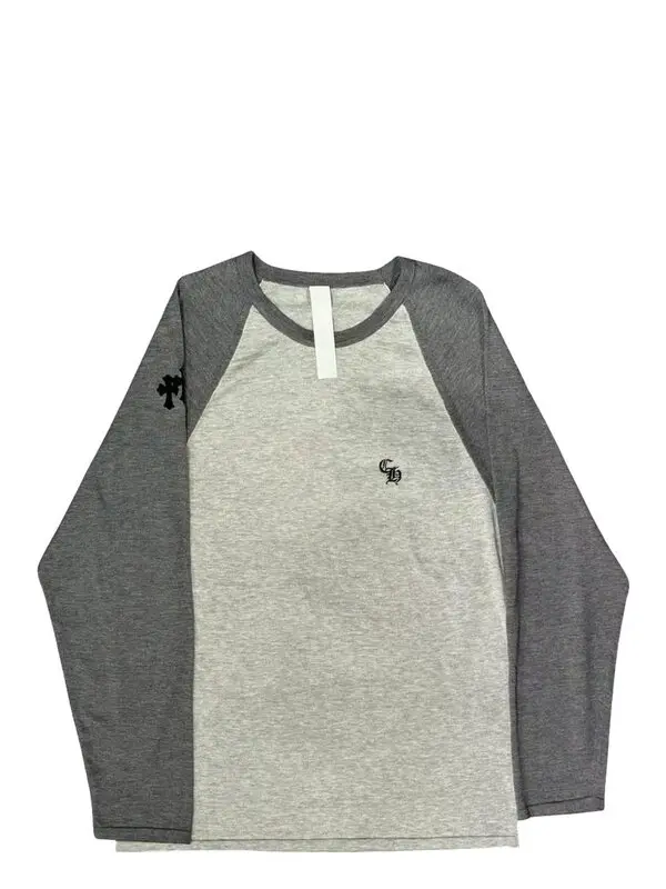 Chrome Hearts Henley Baseball 3 Cross-patch T-shirt - Grey