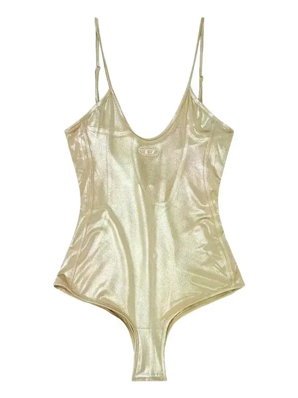 DIESEL® T-imyny Bodysuit With -tone Scoop Neck - Gold