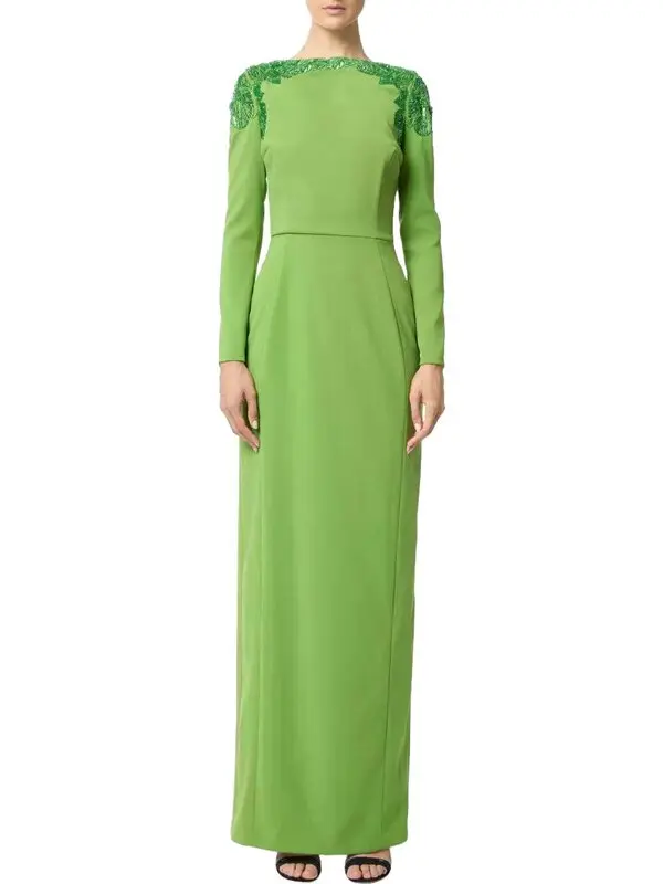 Elisabetta Franchi Sequin Embellished Maxi Dress - Green