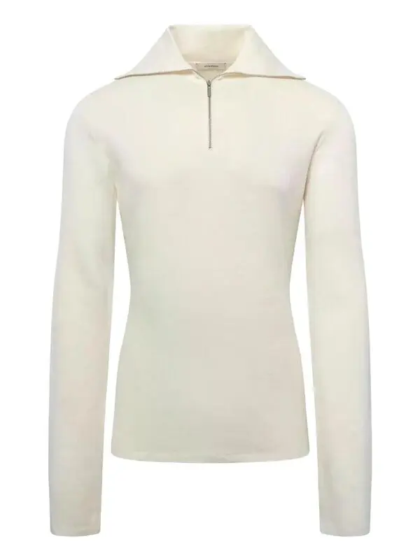 ENTIRE STUDIOS Zip-up Turtle-neck Sweater - Neutrals