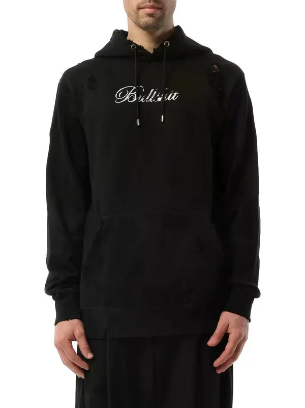 MASTERMIND WORLD Distressed Logo Hoodie - Black