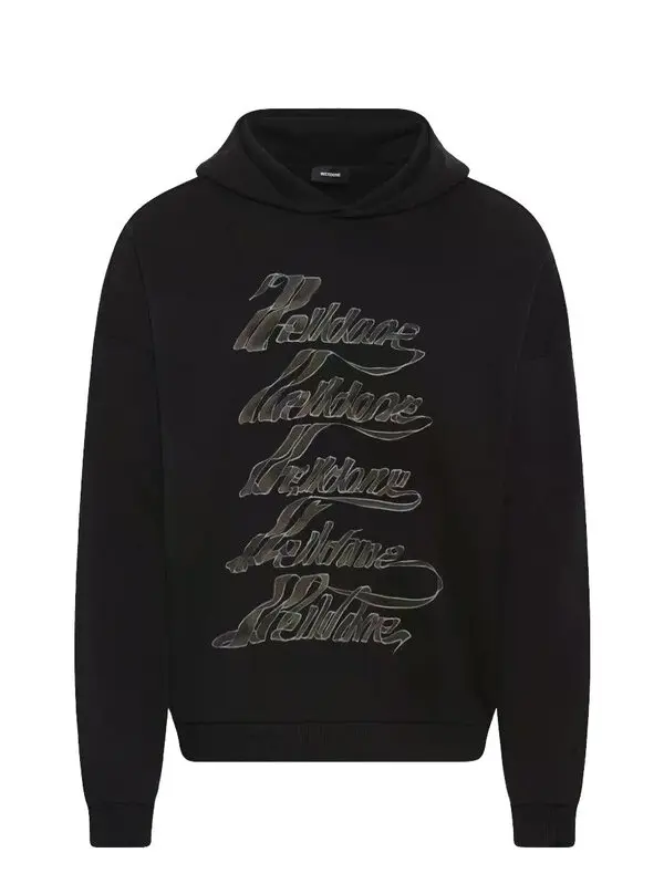 We11Done Logo-embellished Drawstring Hoodie - Black