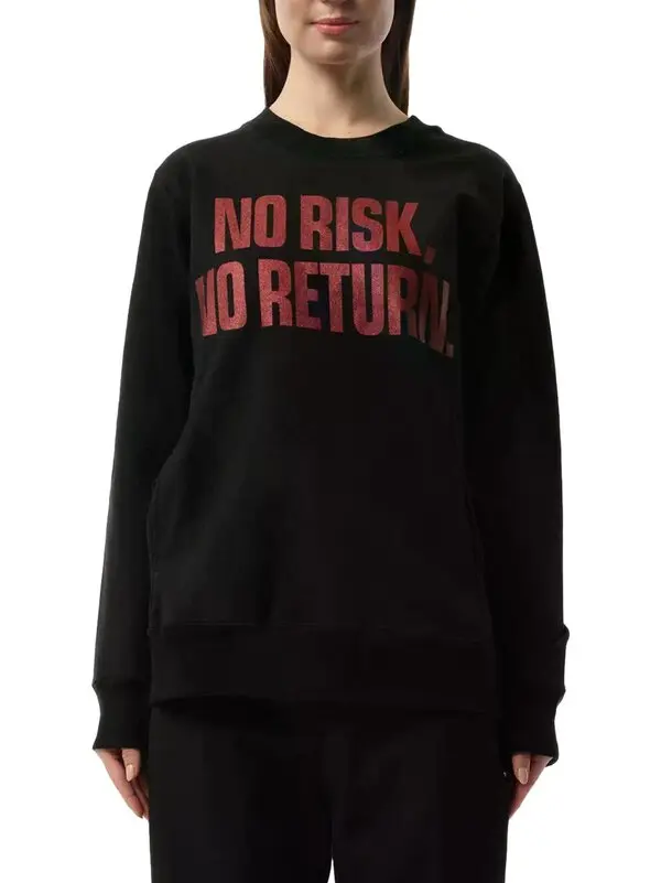 MASTERMIND WORLD Slogan Print Crew Neck Sweatshirt - Black