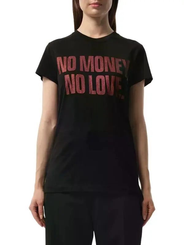 MASTERMIND WORLD Slogan Print Crew Neck T-shirt - Black