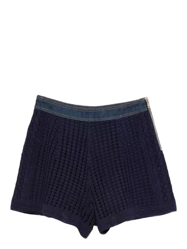 Sandro Knit Trim Shorts - Blue