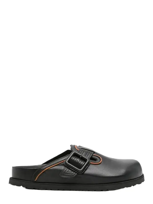 BIRKENSTOCK Buckle-fastening Leather Mules - Black