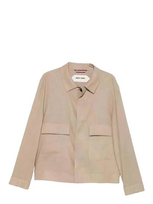 NEW YORK RESIDENT Flap-pocket Button-up Shirt Jacket - Brown