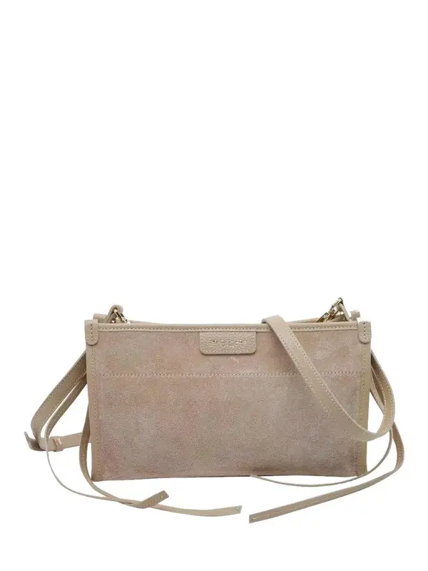 MY BEST BAG FIRENZE Suede Leather Clutch Bag - Neutrals