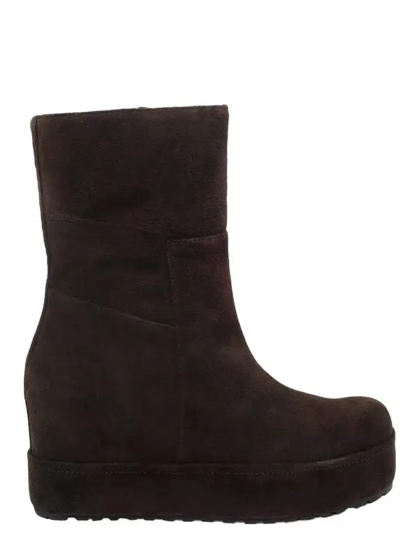 PALOMA BARCELO Suede Platform Ankle Boots - Brown