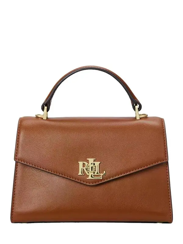 Ralph Lauren Small Farrah Leather Tote Bag - Brown