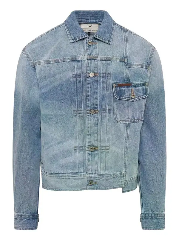 FENG CHEN WANG X Lee Light-wash Panelled Denim Jacket - Blue