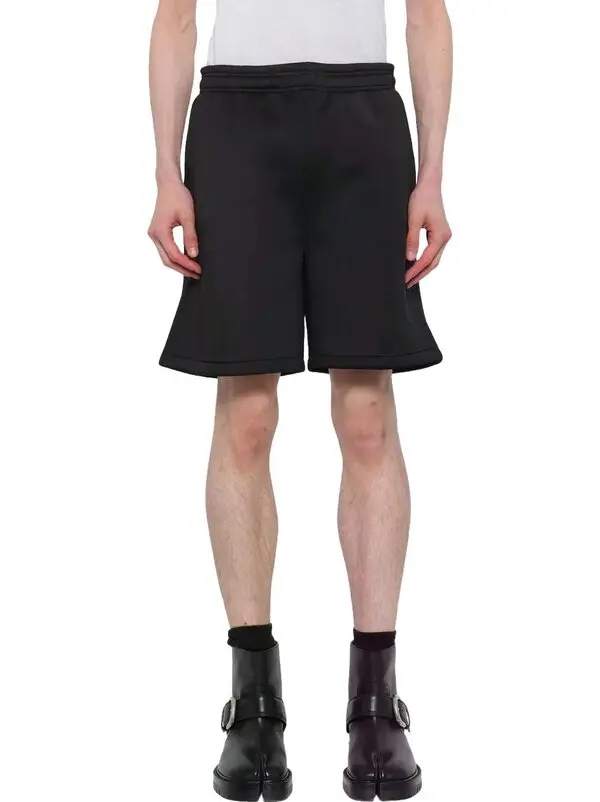 ENTIRE STUDIOS Scuba Texture Wide Leg Shorts - Black