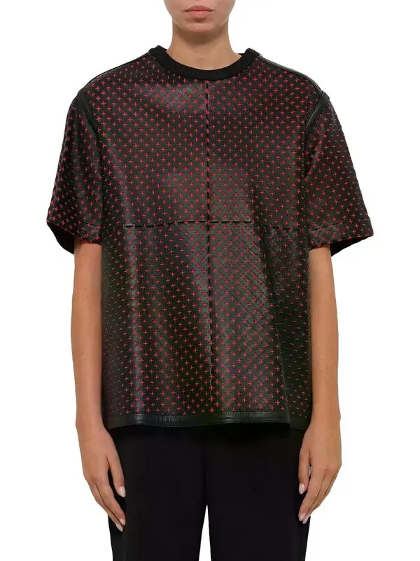 Givenchy Perforated Leather Top - Black