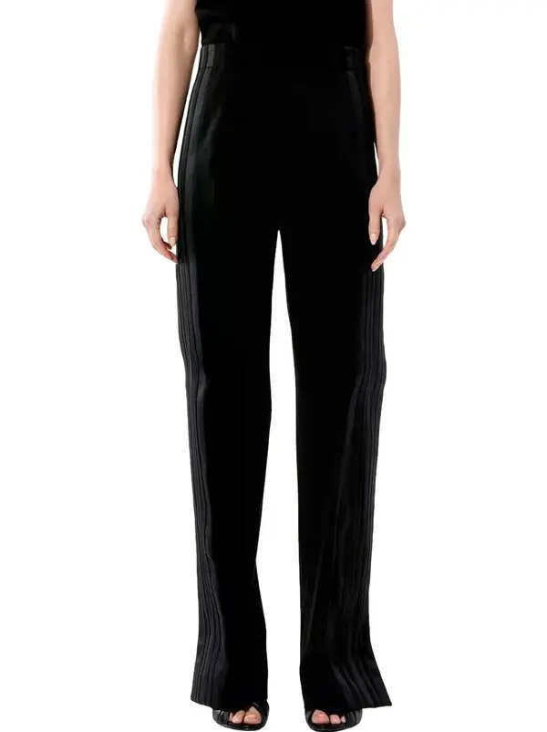 Balenciaga Stripe Detail Trousers - Black