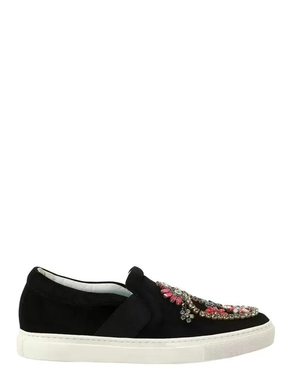 LANVIN Embellished Slip-on Sneakers - Black