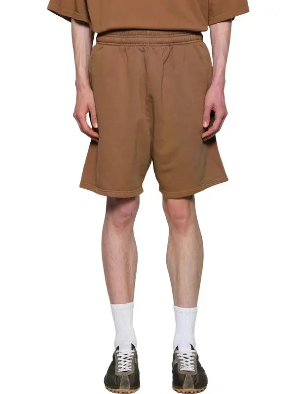 ENTIRE STUDIOS Drawstring Fleece Shorts - Brown