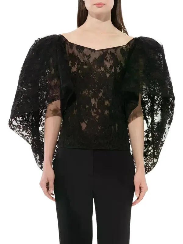 Givenchy Lace Cape T-shirt - Black
