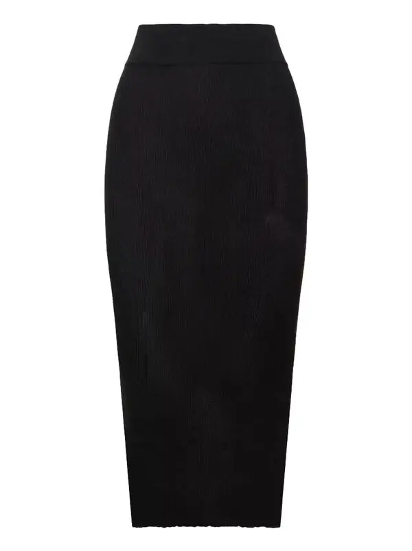 Rick Owens Ribbed-knit Skirt - Black