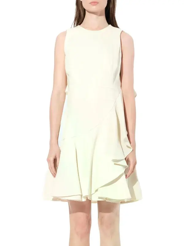 Alexander McQueen Sleeveless Ruffled Dress - Neutrals