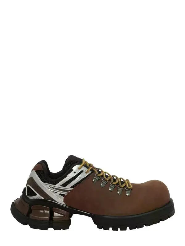 REMAGINE Panelled Derby Shoes With Lug Sole - Brown