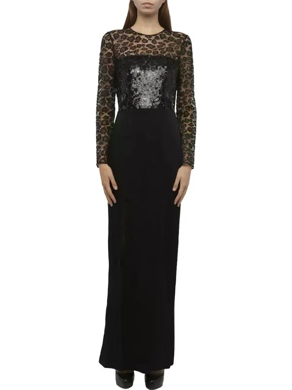 Alexander McQueen Sequin-embellished Lace Dress - Black