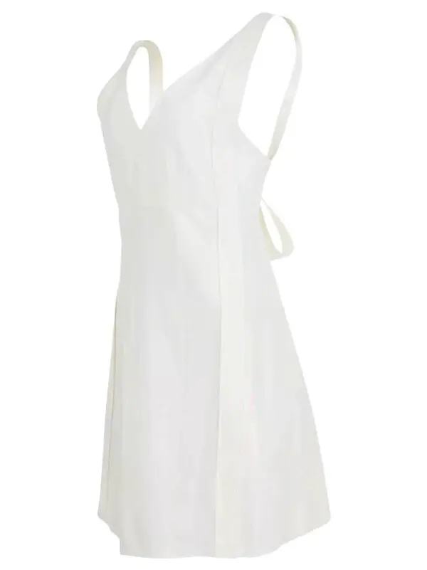 Chloé V-neck Mini Dress With Rear Bow Detail - White
