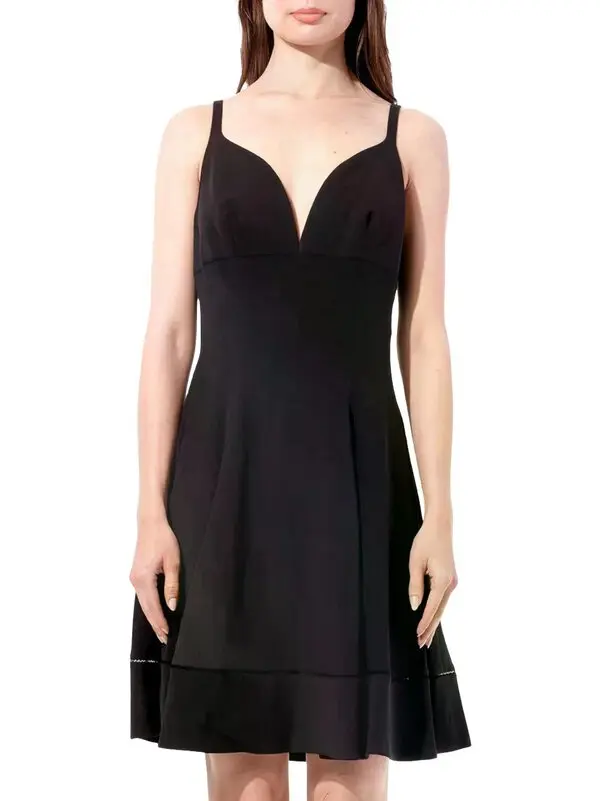 Balenciaga V-neck Sleeveless Mini Dress - Black