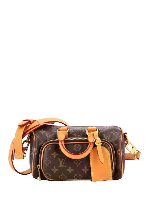 LOUIS VUITTON Monogram Canvas Keepall Bandouliere 25 Handbag - Brown
