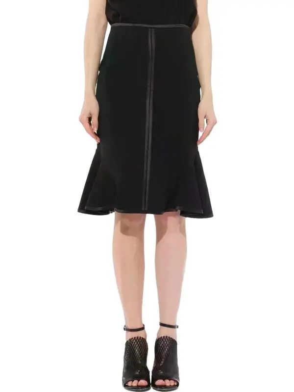 Givenchy Ruffled Satin-trim Skirt - Black