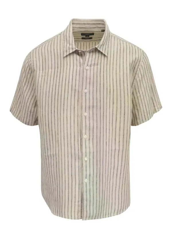 Vince Stripe-pattern Short-sleeve Shirt - Neutrals