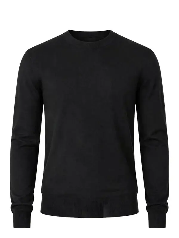 Altea Crew Neck Fine Knit Sweater - Black
