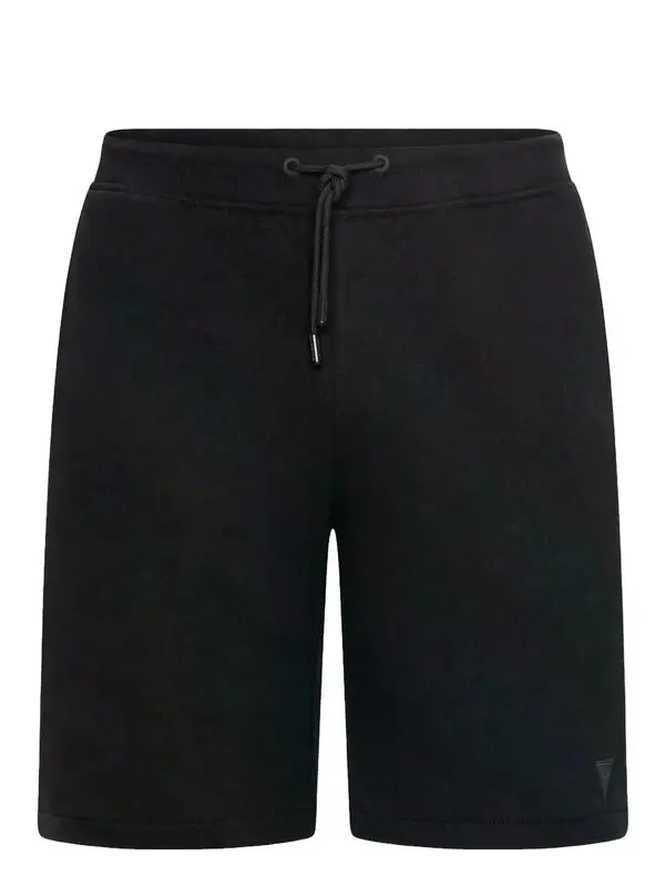 Guess Drawstring Logo Patch Shorts - Black