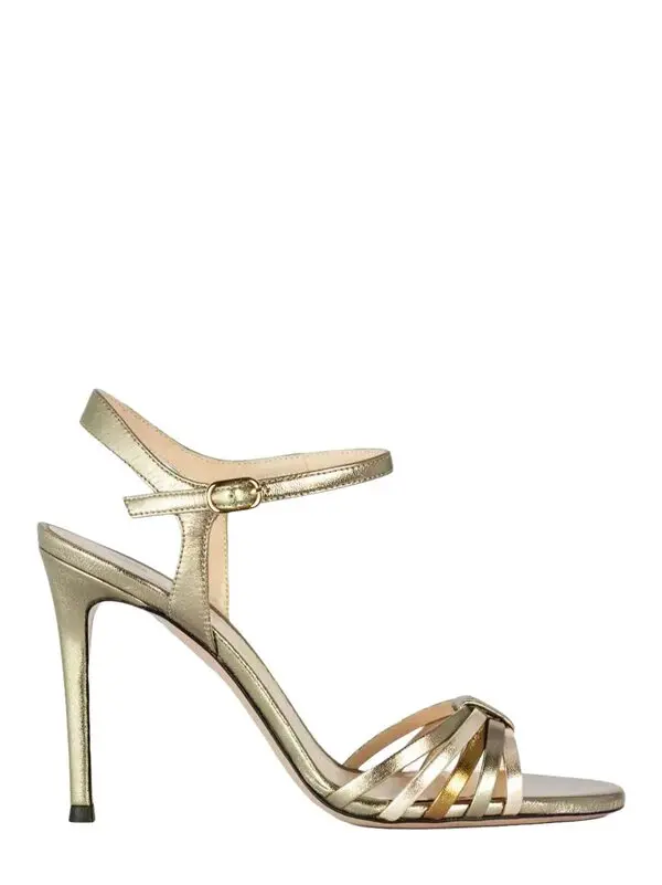 Roberto Festa Metallic Strappy Stiletto Sandals - Gold