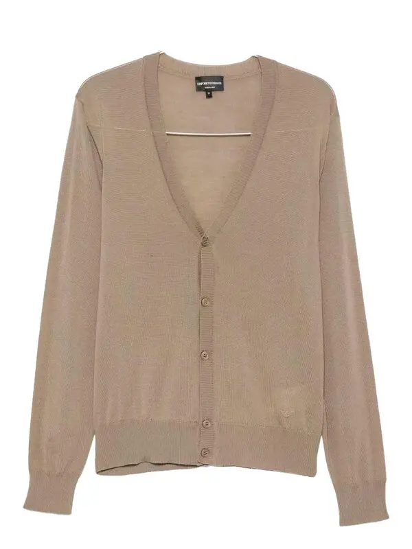 Emporio Armani V-neck Button-up Cardigan - Neutrals