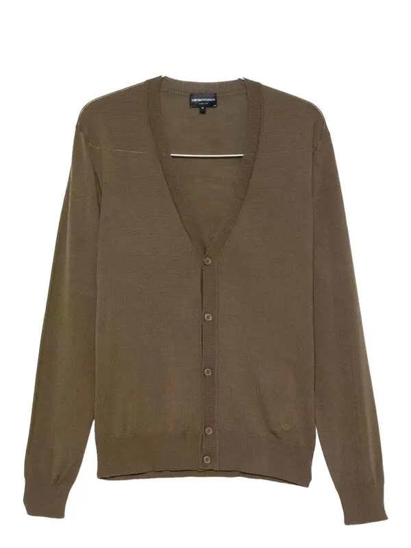 Emporio Armani Button-fastening V-neck Cardigan - Green