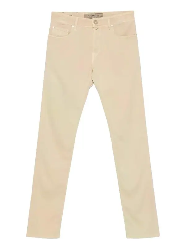 HANDPICKED Ravello Slim-fit Trousers - Neutrals