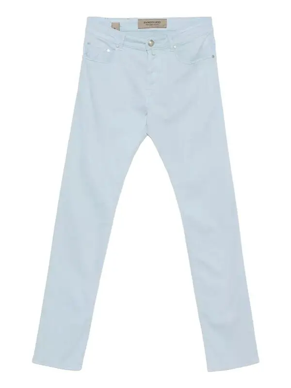 HANDPICKED Ravello Slim-fit Trousers - Blue