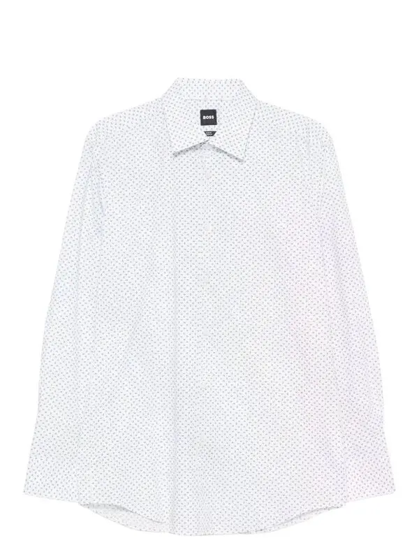 BOSS Geometric-print Shirt - White
