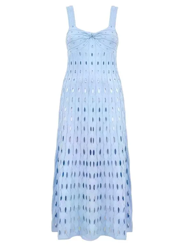 Simkhai Christina Cut-out Knit Midi Dress - Blue