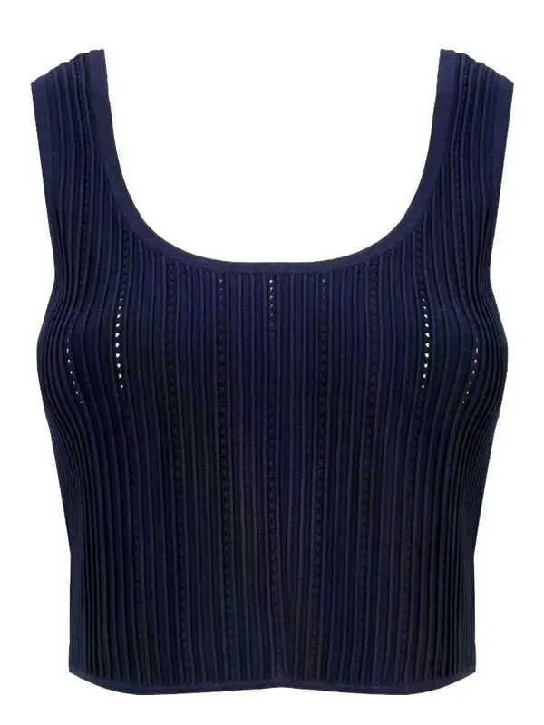 Simkhai Rylan Pointelle-knit Tank Top - Blue