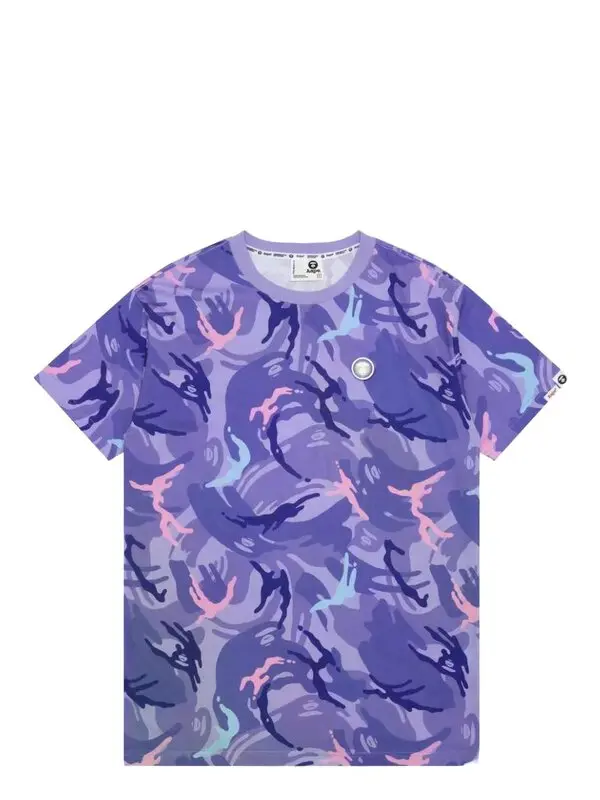 AAPE BY *A BATHING APE Camouflage Graphic T-shirt - Purple