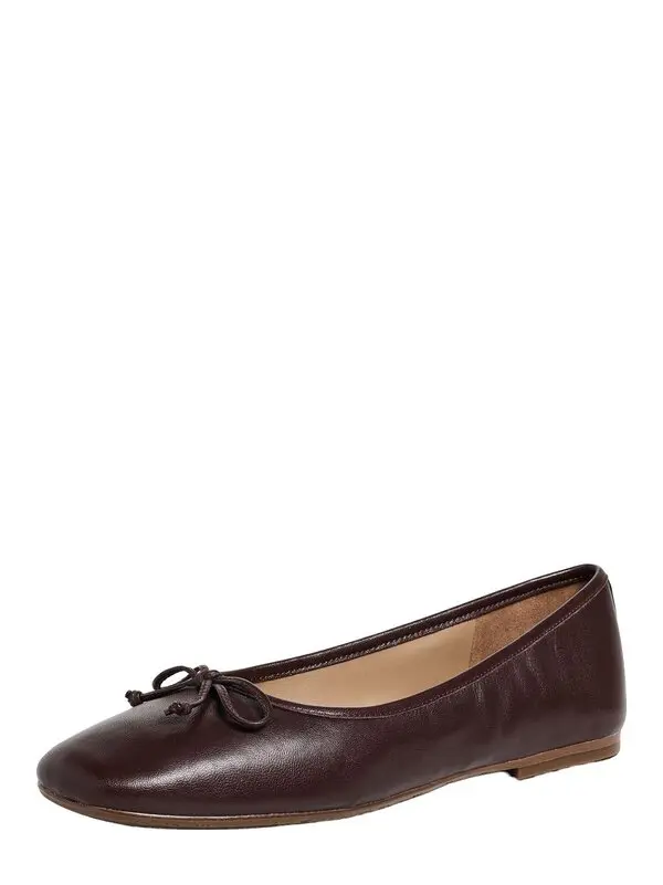 Sam Edelman Alie Ballet Flats With Bow Detailing - Spiced Pecan