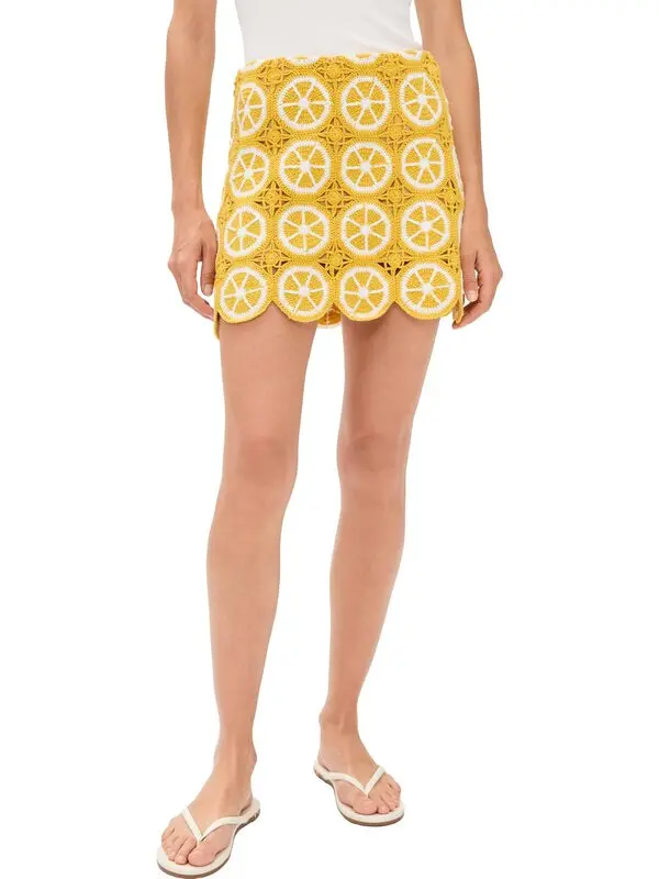 Show Me Your Mumu Solstice Mini Skirt - Lemon Crochet