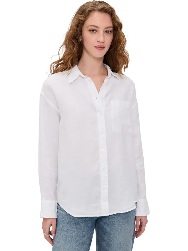 Faherty Brand Laguna Linen Relaxed Shirt - White