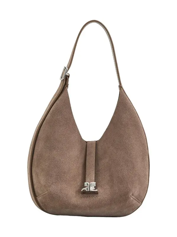 COURREGES Small Suede Hobo Bag - Pastel