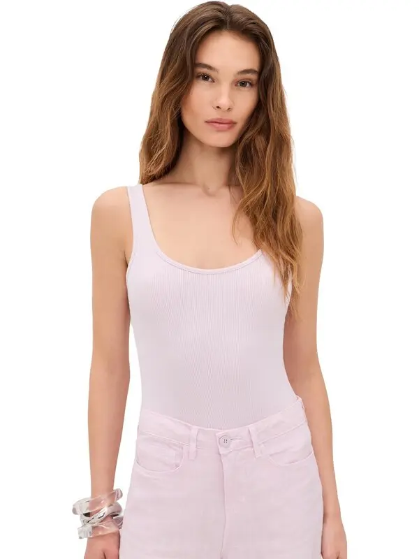 L'Agence Nica Ribbed Bodysuit - Icy Lilac