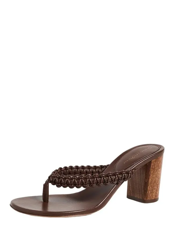 GIANVITO ROSSI Nappa Sandals - Brown