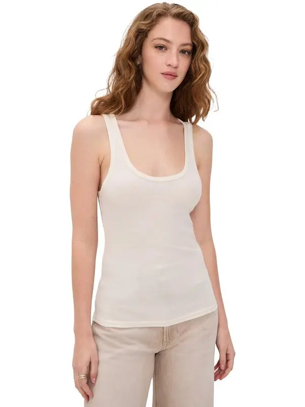 Faherty Brand Featherweight Freestyle Tank - Egret