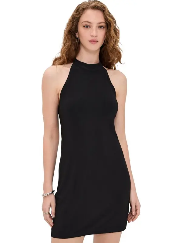Norma Kamali Halterneck Mini Dress - Black